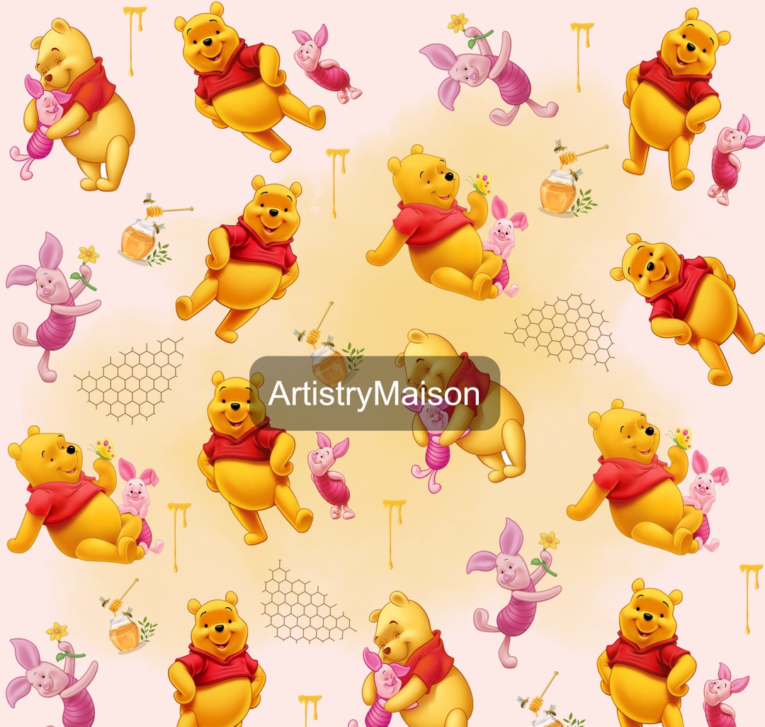 Winnie the Pooh Seamless Pattern Pooh and Friend Digital Paper Winnie ...