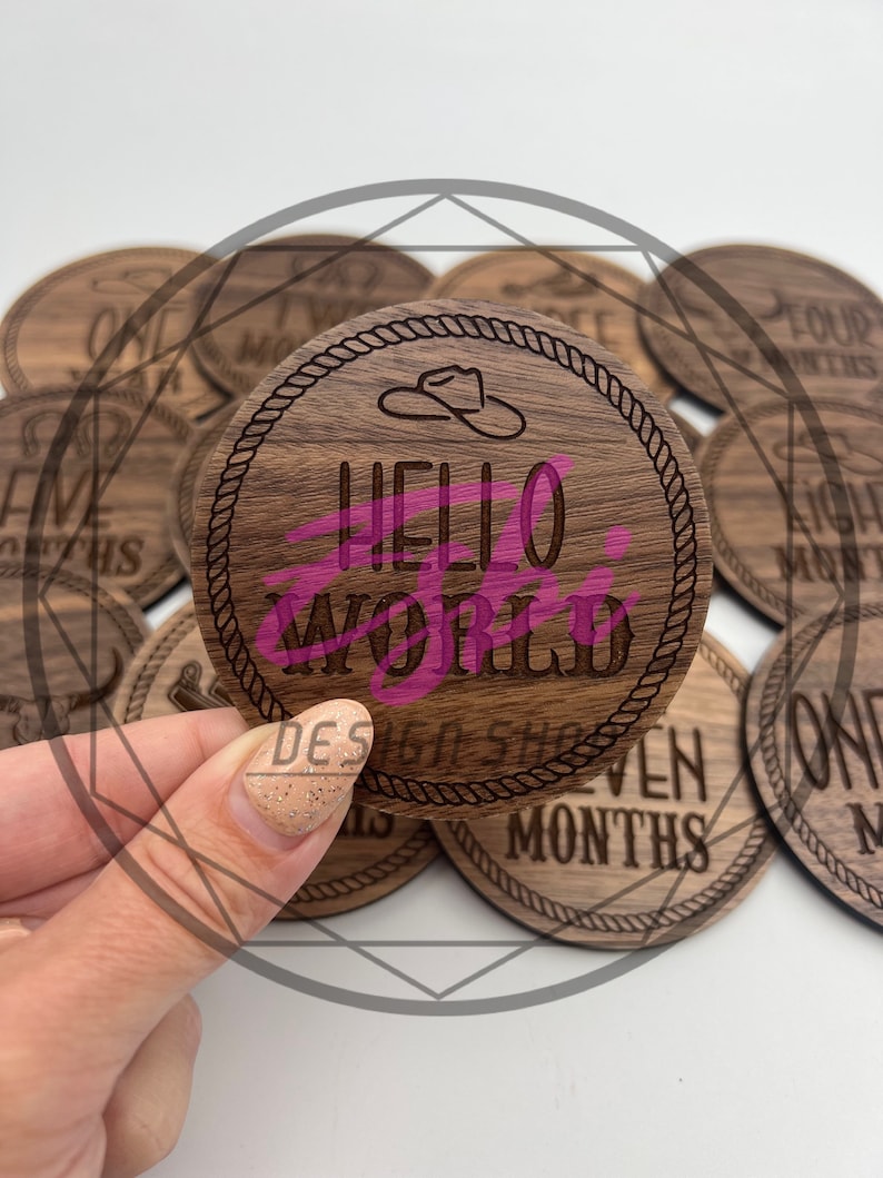DIGITAL FILE ONLY| Baby Milestone Marker | Western Cowboy Baby Boy ...