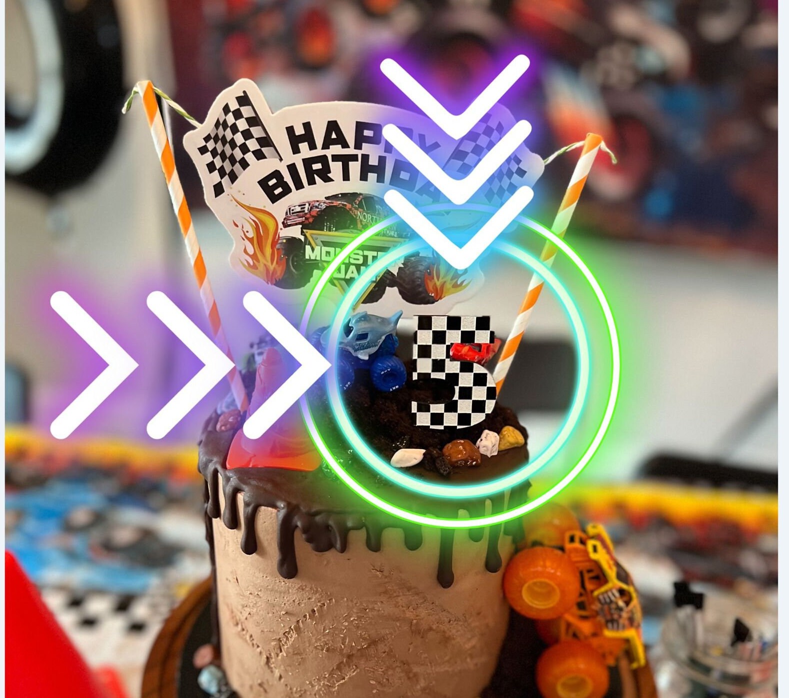 DIGITAL FILE ONLY Checkered Number Cake Topper Cupcake Topper Checkered ...