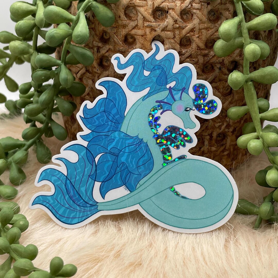 Splash Dragon - Webkinz Sparkle Vinyl Sticker - Etsy
