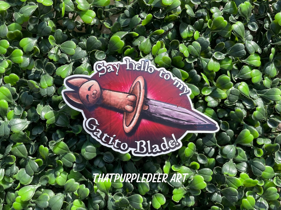 Say Hello to My Gatito Blade Puss in Boots the Last Wish Vinyl Sticker ...