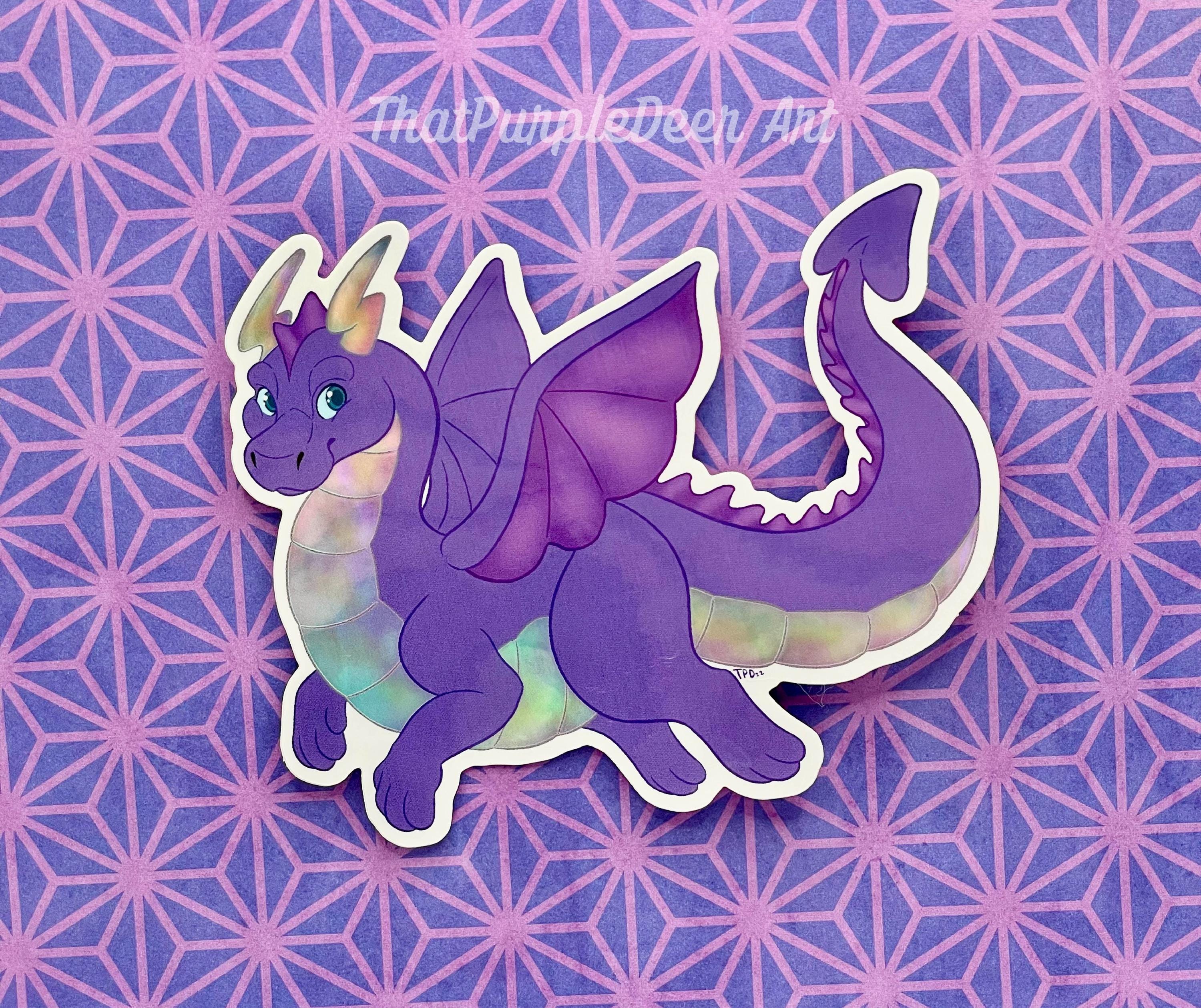 Stormy Dragon Webkinz Holographic Vinyl Sticker - Etsy