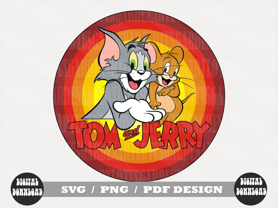 Tom and Jerry Svg Png Pdf Character Svg Digital Download - Etsy UK