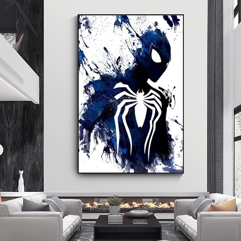 Disney Aquarell Spiderman Graffiti Kunst Poster und Drucke Marvel Leinwand Gemälde Wandkunst ...