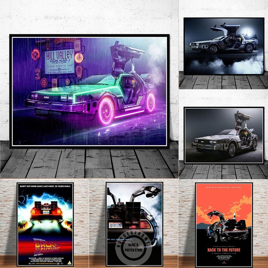 Car Delorean DMC Back to the Future Movie Prints Cool Car - Etsy