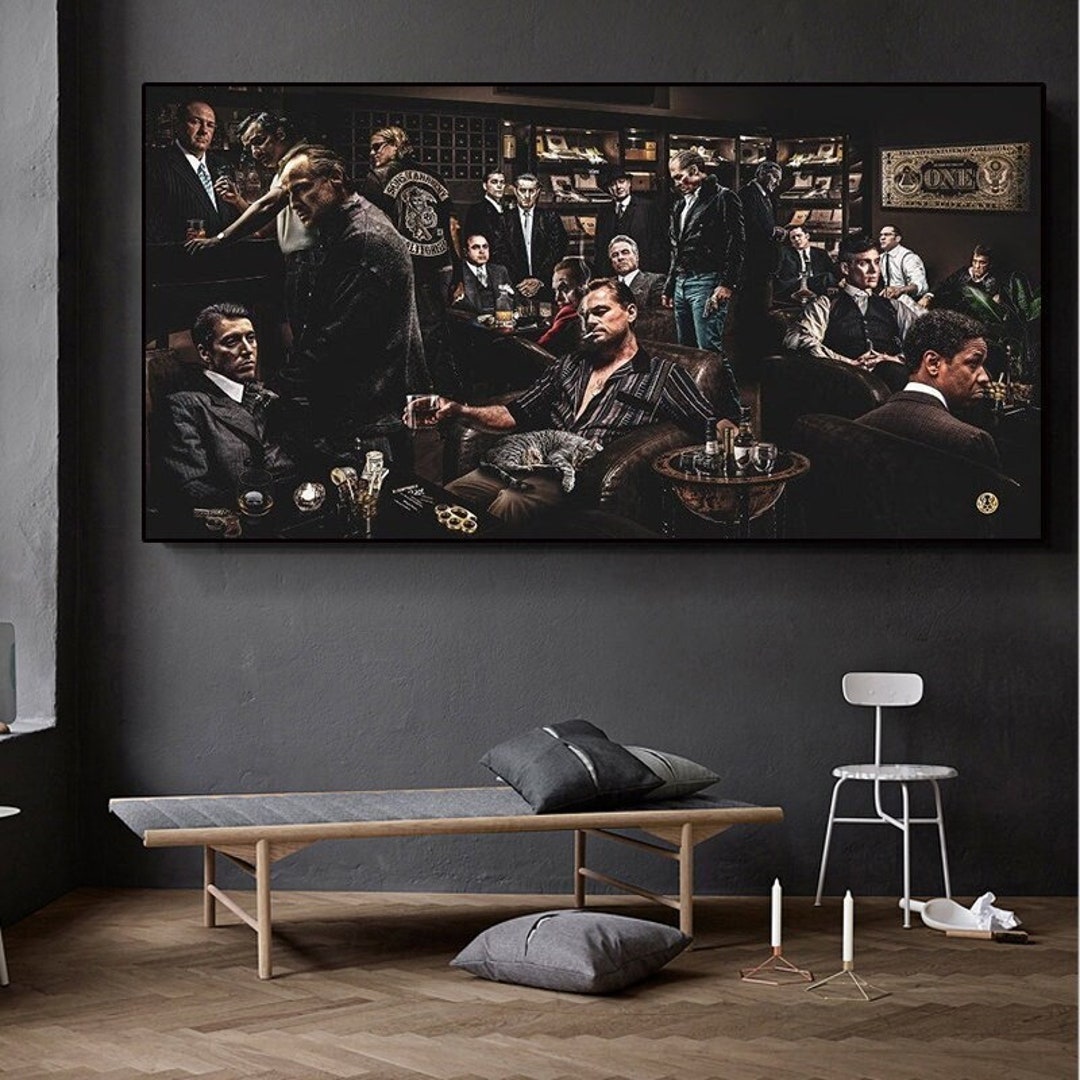 Gangsters the Godfather Movie Canvas Poster Print Posters - Etsy