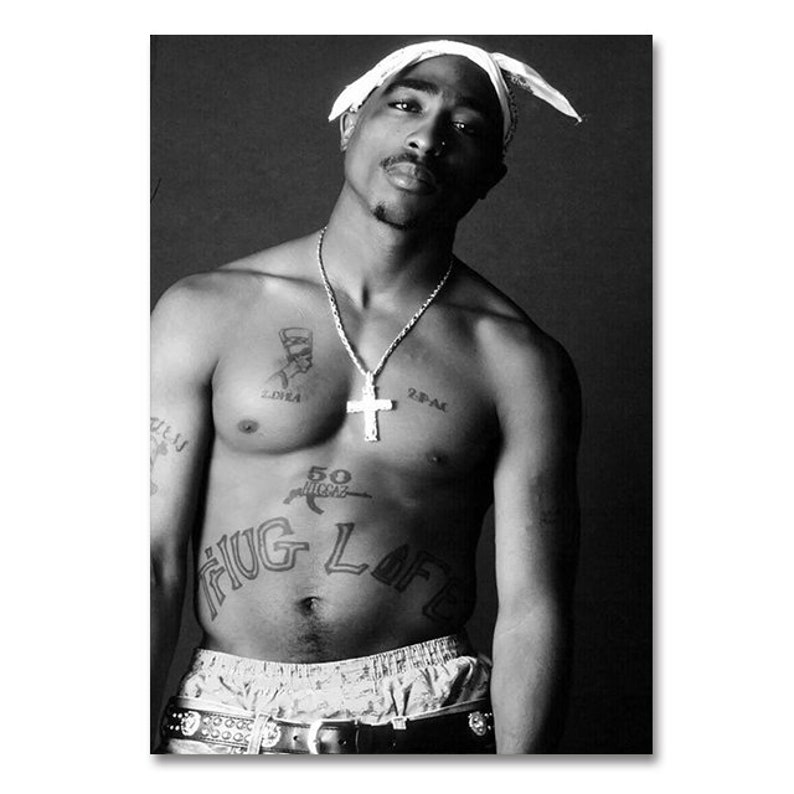 Rapper Tupac Posters Hip Hop Singer 2PAC Canvas Print Painting Rap ...