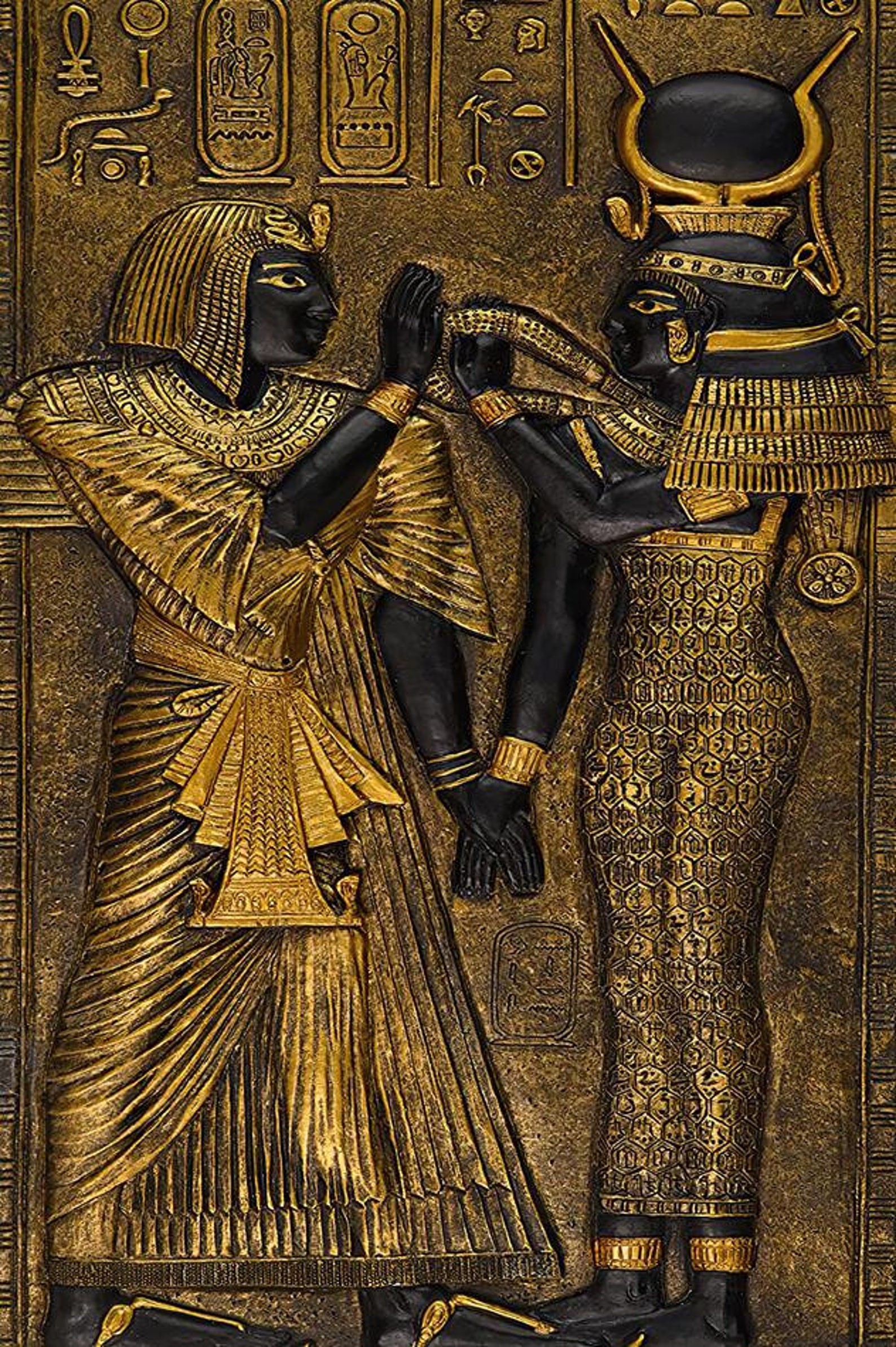 Black Golden Ancient Egyptian Art Prints 3d Pharaoh God Canvas Wall ...