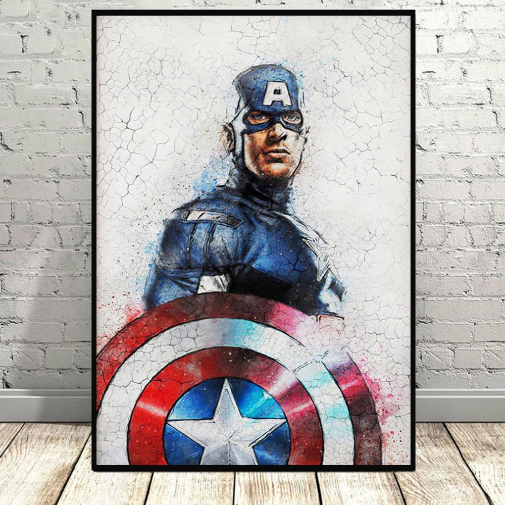 Marvel Movie Avengers wall Art Poster Superhero Modern Vertical Poster ...