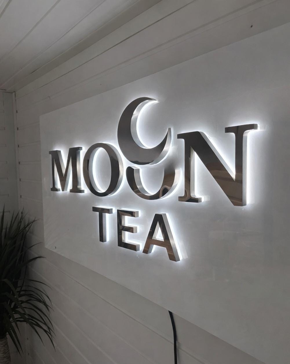 Custom 3D LED Letter Sign, Stainless Steel Backlit Logo, Storefront ...