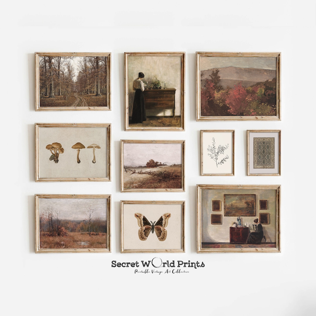 Vintage Fall Gallery Wall Set Printable Autumn Gallery Wall Prints ...