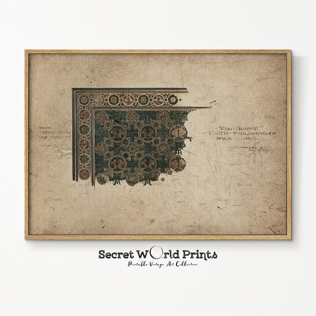 Vintage Printable Textile Antique Textile Wall Art Farmhouse Wall Decor ...