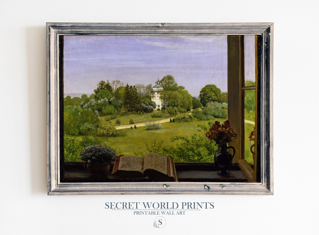 Spring View From Window Painting Spring Wall Art Spring - Etsy