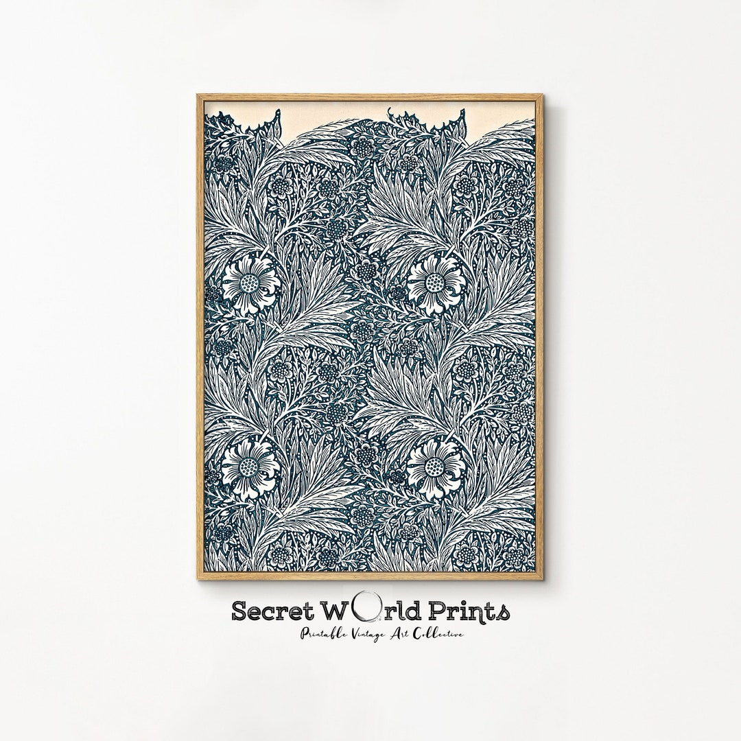 William Morris Textile Wall Art | Tapestry Pattern Print | Vintage ...