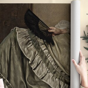 Vintage Panoramic Faceless Lady Portrait Painting Narrow Portrait Wall ...