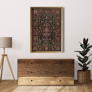 Old Persian Rug Textile Printable | Vintage Rug Pattern Wall Art ...