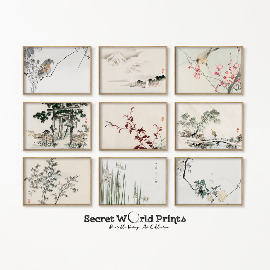 Set of 9 Minimalist Japanese Printable Wall Art Gallery Gallery Set ...