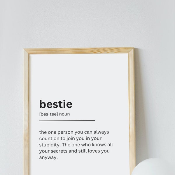 Bestie Word Print - Etsy