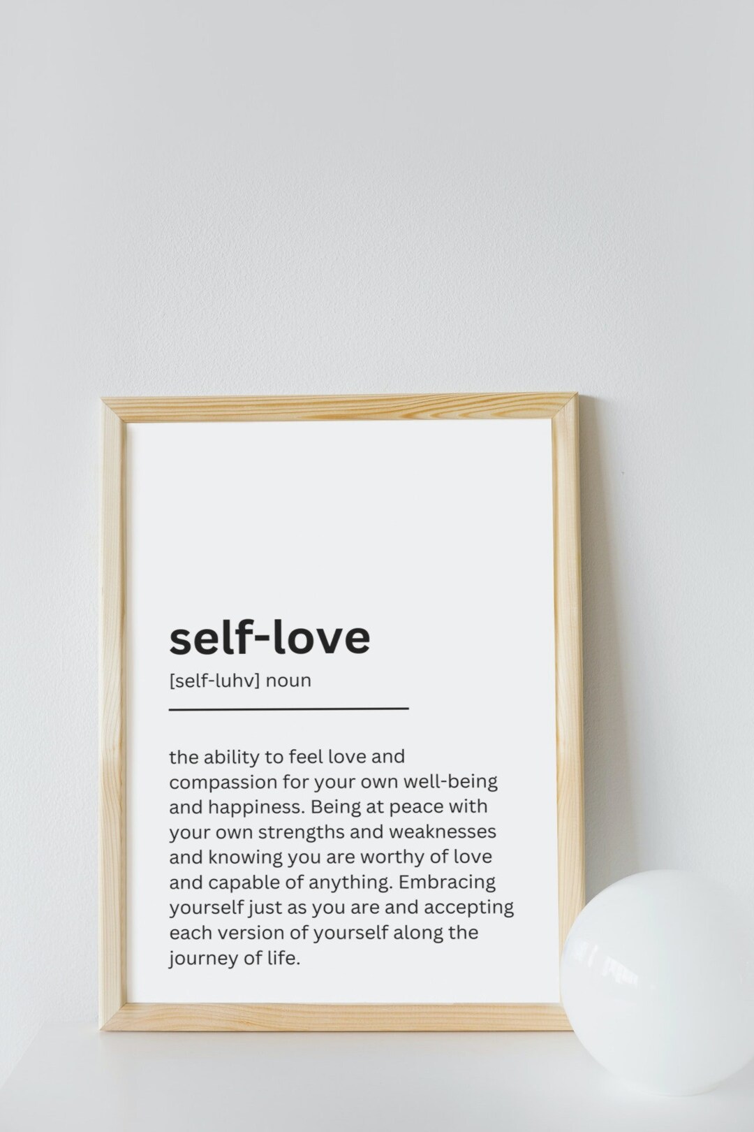 Unique Self-love Word Definition, Digital Art Print for Self-love ...