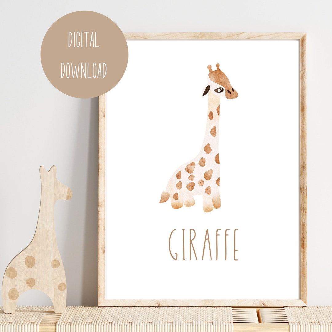 Boho Baby Giraffe Wall Art Printable Nursery Wall Art - Etsy