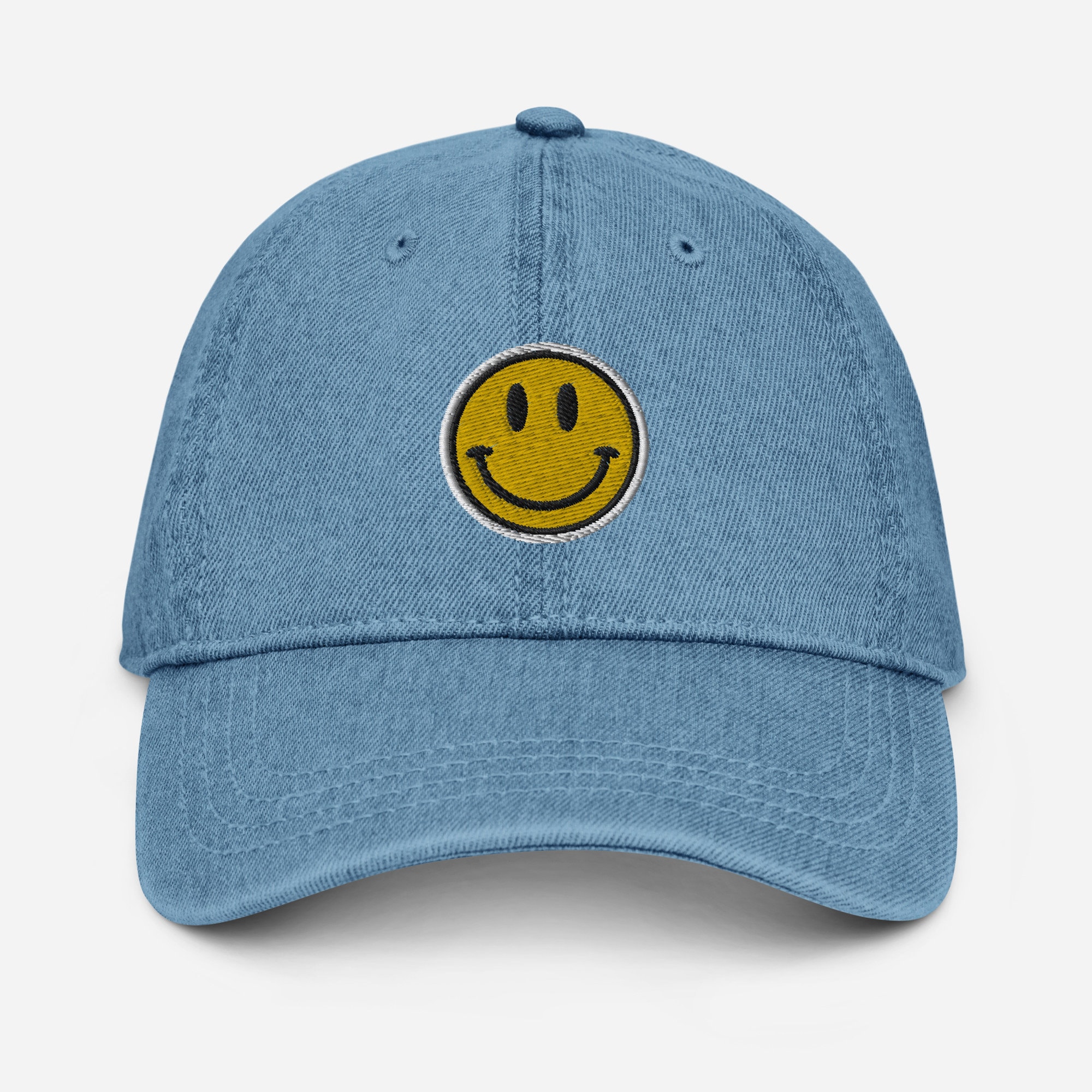 SMILEY FACE Hat Embroidered Smiley Monogram Denim Cute Gift - Etsy
