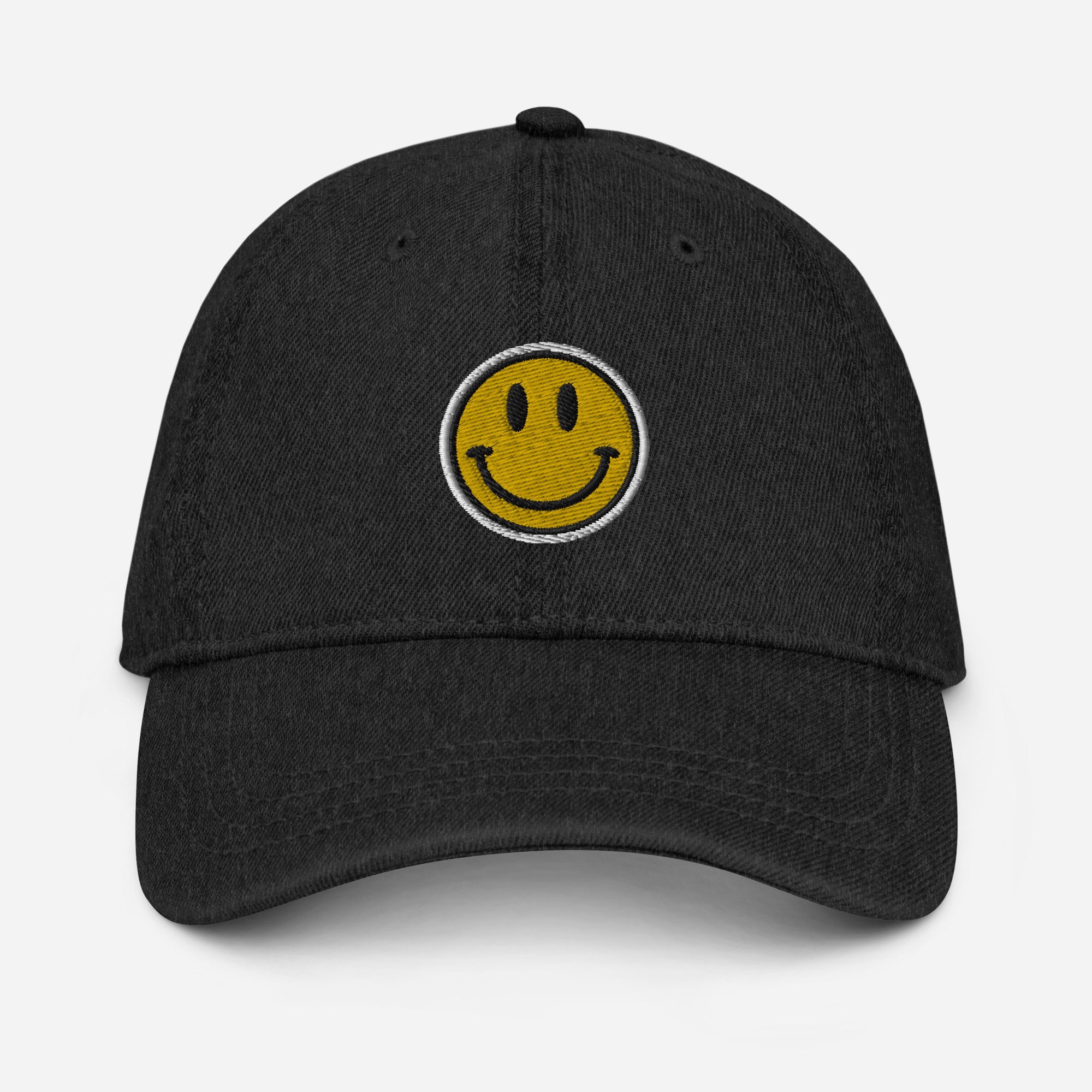 SMILEY FACE Hat Embroidered Smiley Monogram Denim Cute Gift - Etsy