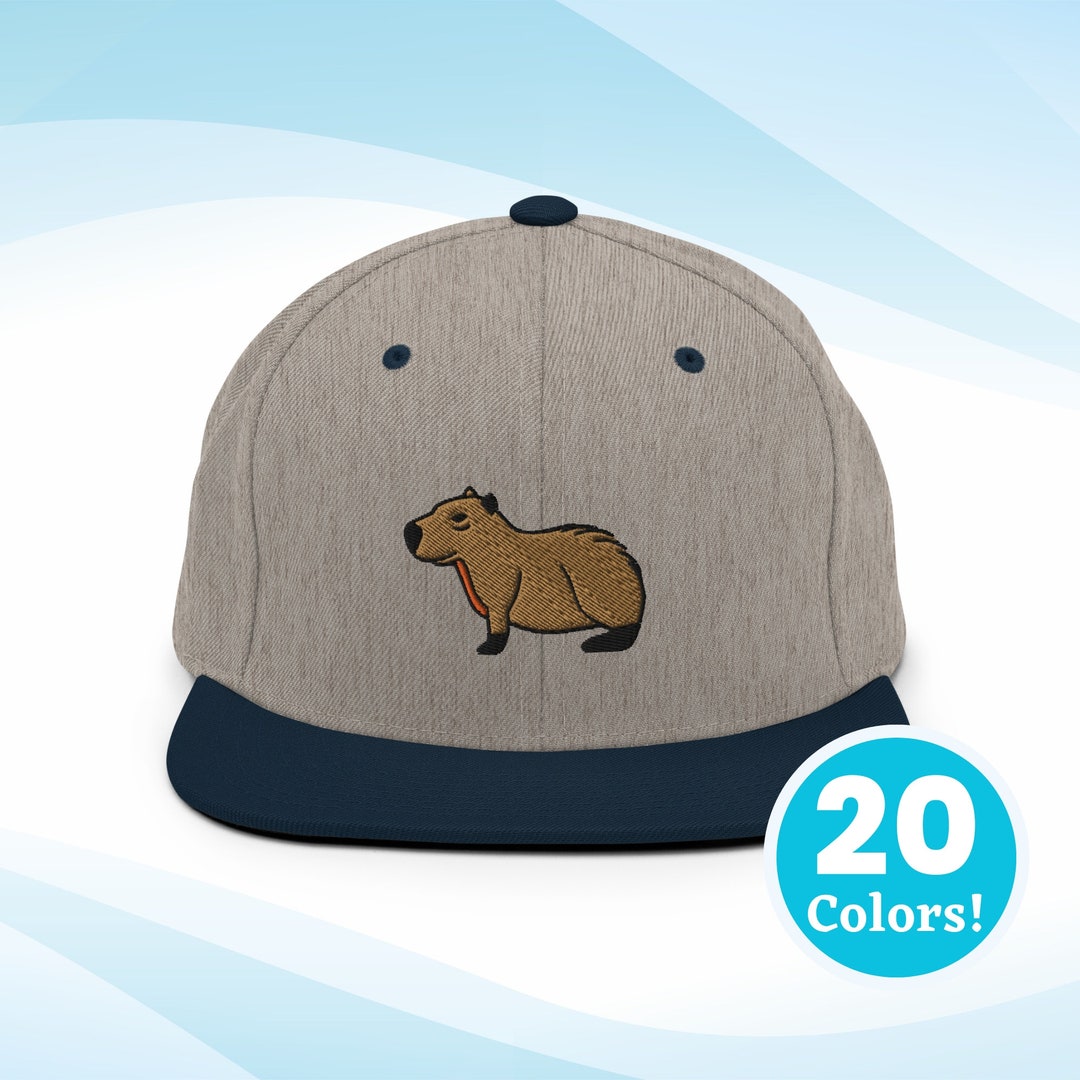 Capybara Hat, Embroidered Capybara Baseball Cap, Capybara Embroidered ...
