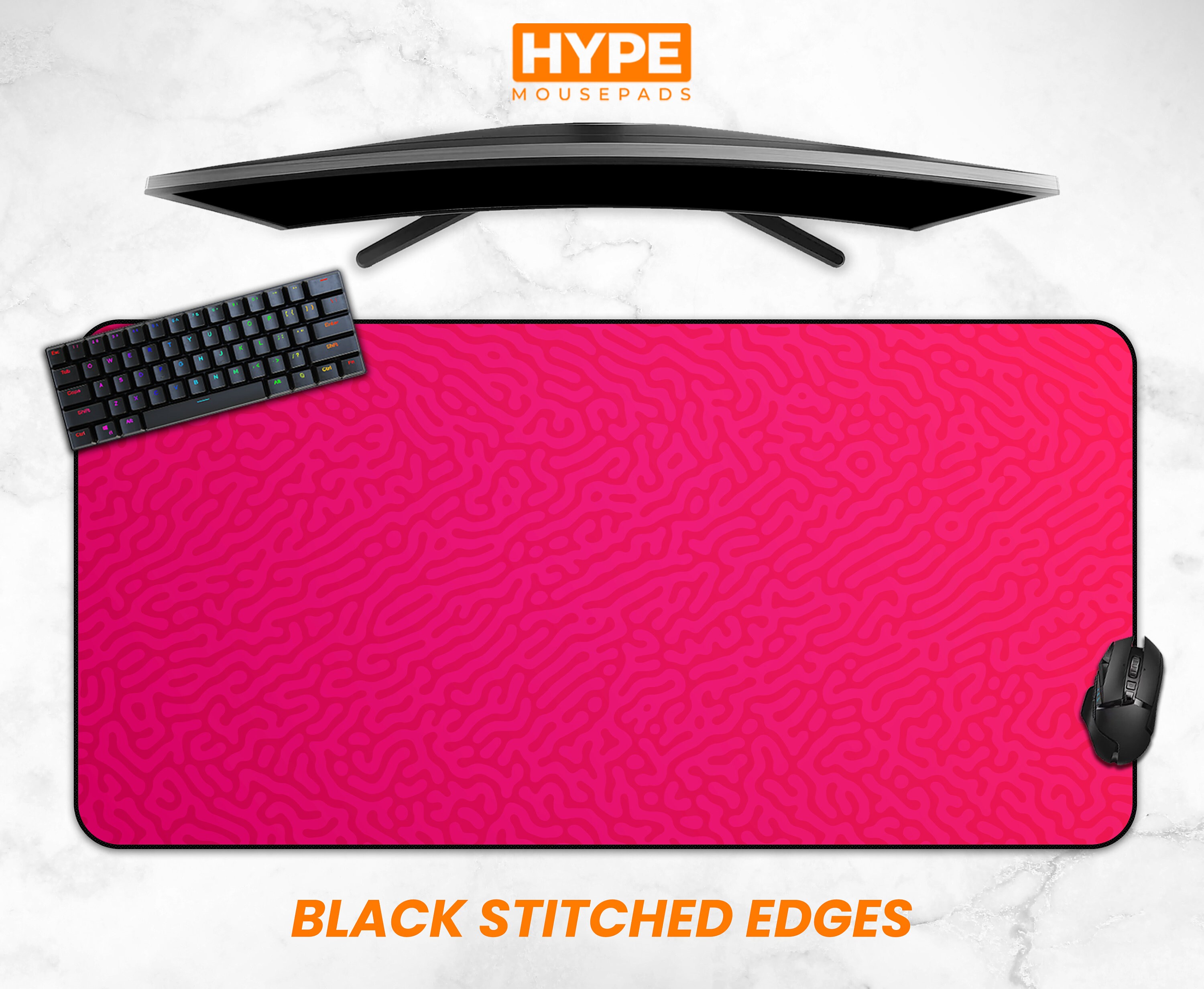 Topo Red Desk Mat Mouse Pad Topo Abstract Swirl Topography sold by ...