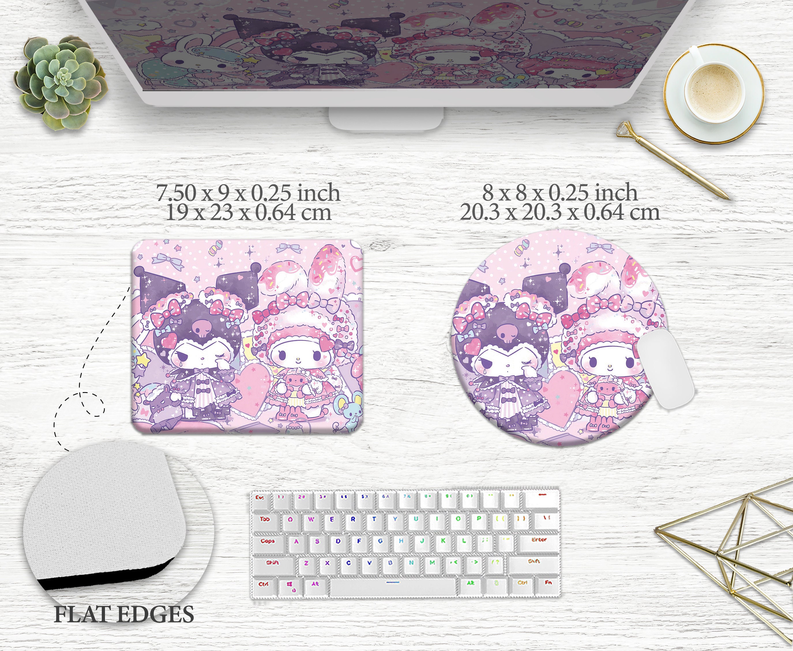My Melody Mousepad Pink Desk Mat Cute Mouse Pad XXL XL Aesthetic Cute ...