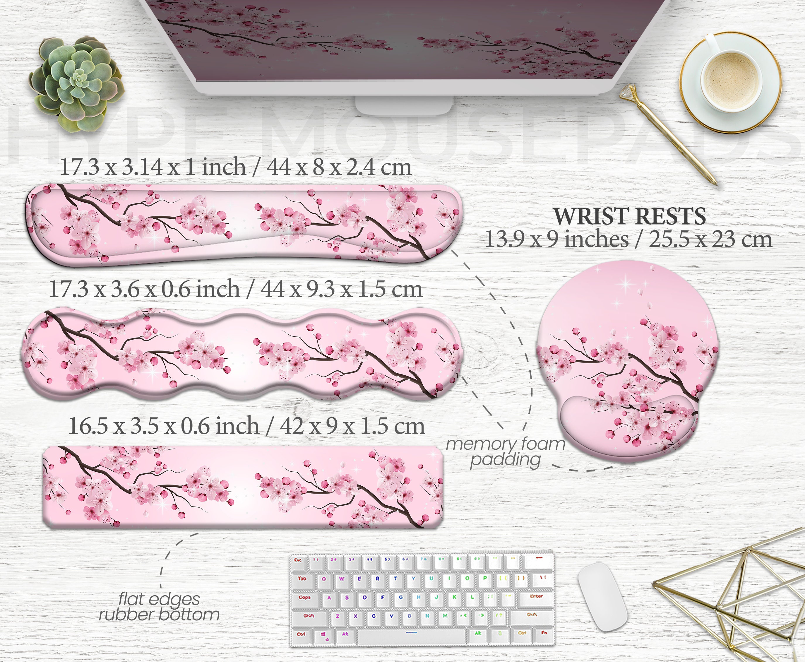 Cherry Blossom Mouse Pad RGB XXXL Cute Pink Japanese Mousepad - Etsy