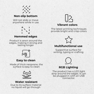 RGB Desk Mat XXL Mousepad LED Deskpad Large Mouse Pad Rgb Xl Deskmat ...