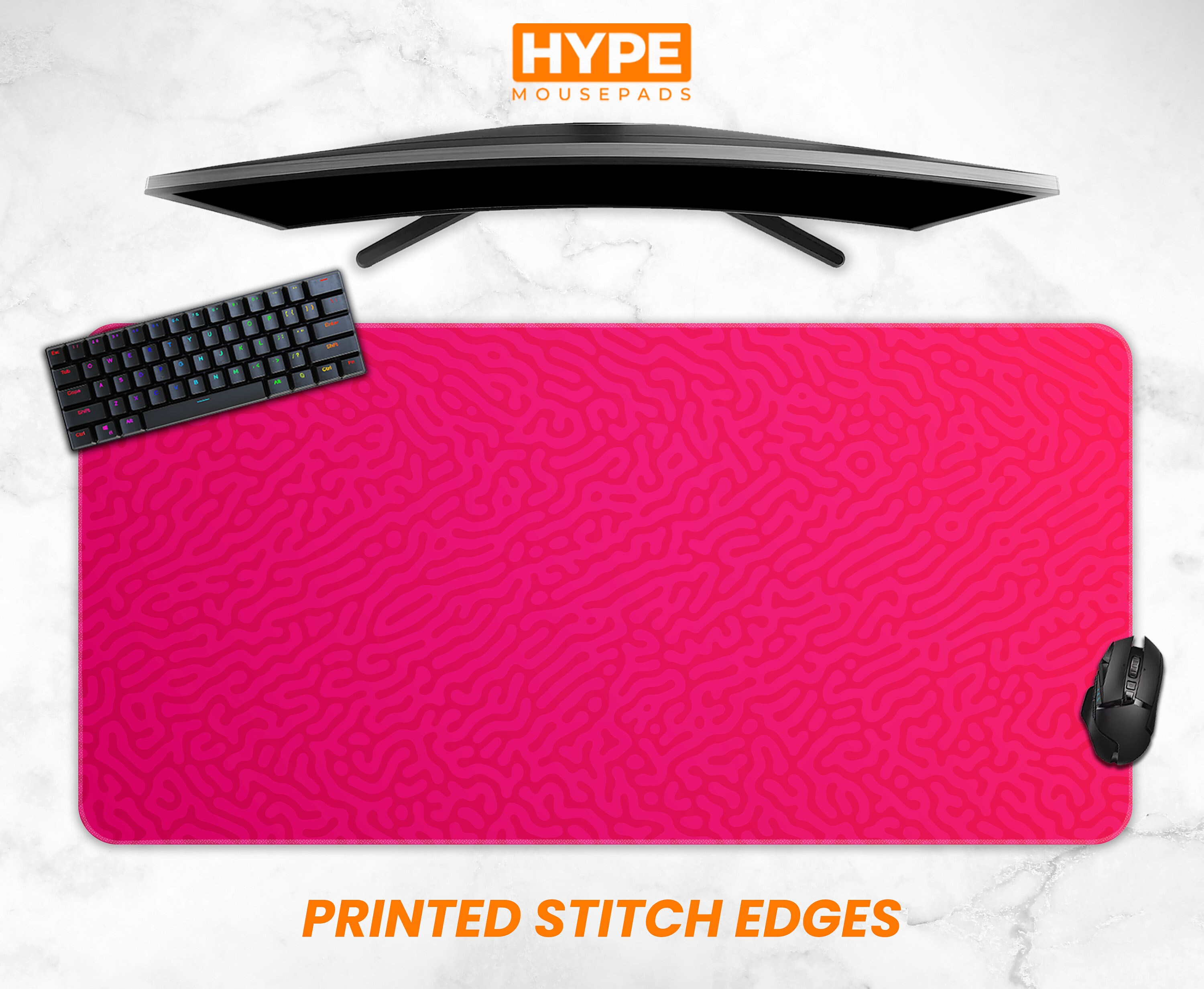 Topo Red Desk Mat Mouse Pad Topo Abstract Swirl Topography sold by ...