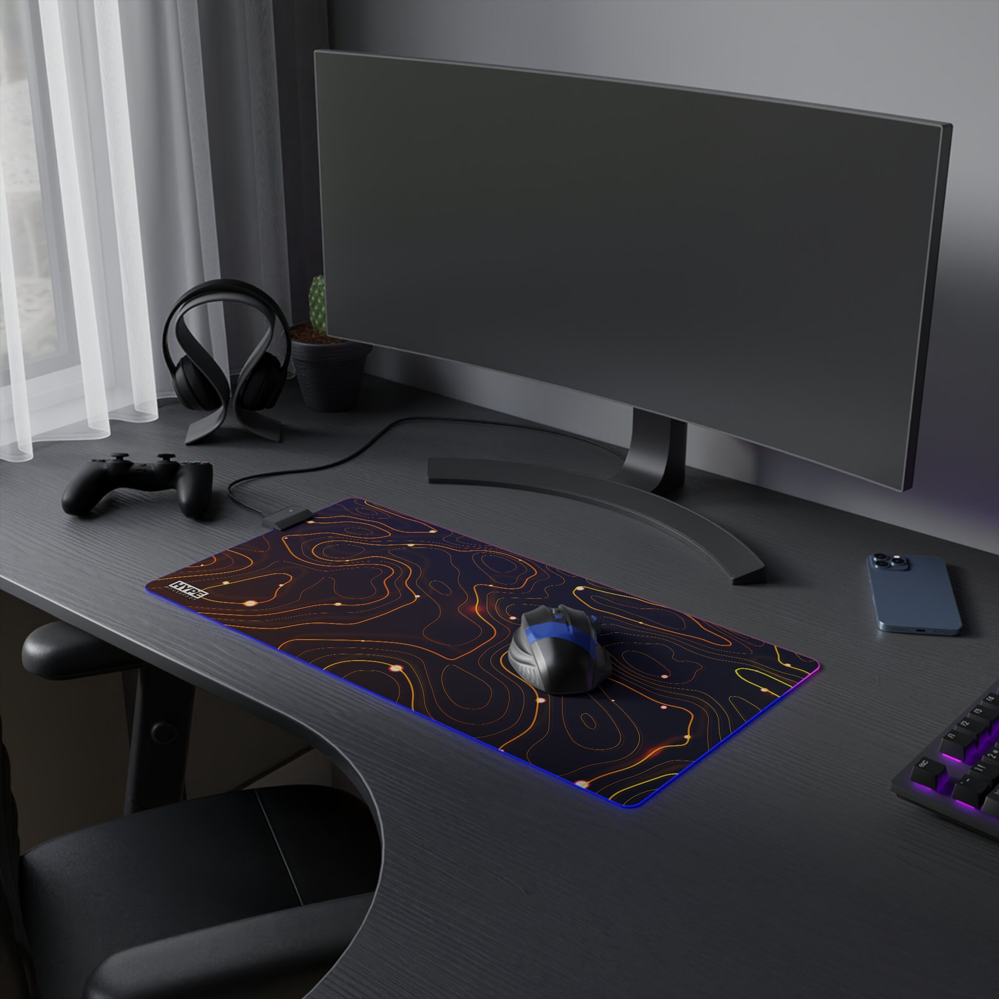 Personalized Extra Large Desk Mat RGB LED Custom Gaming Mousepad Xxl ...