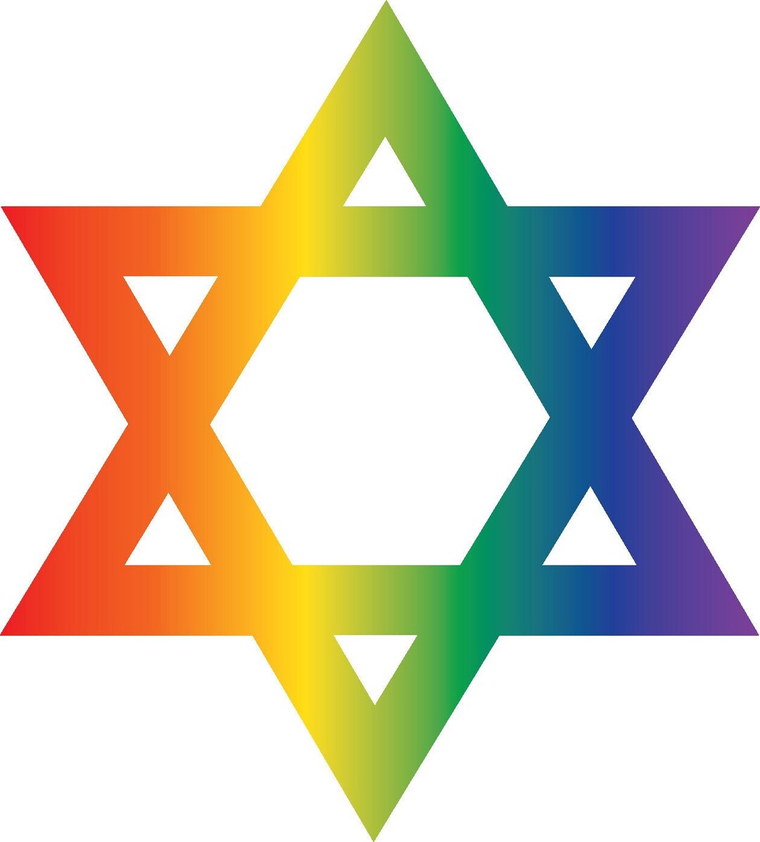 Print at Home Rainbow Jewish Star - Etsy