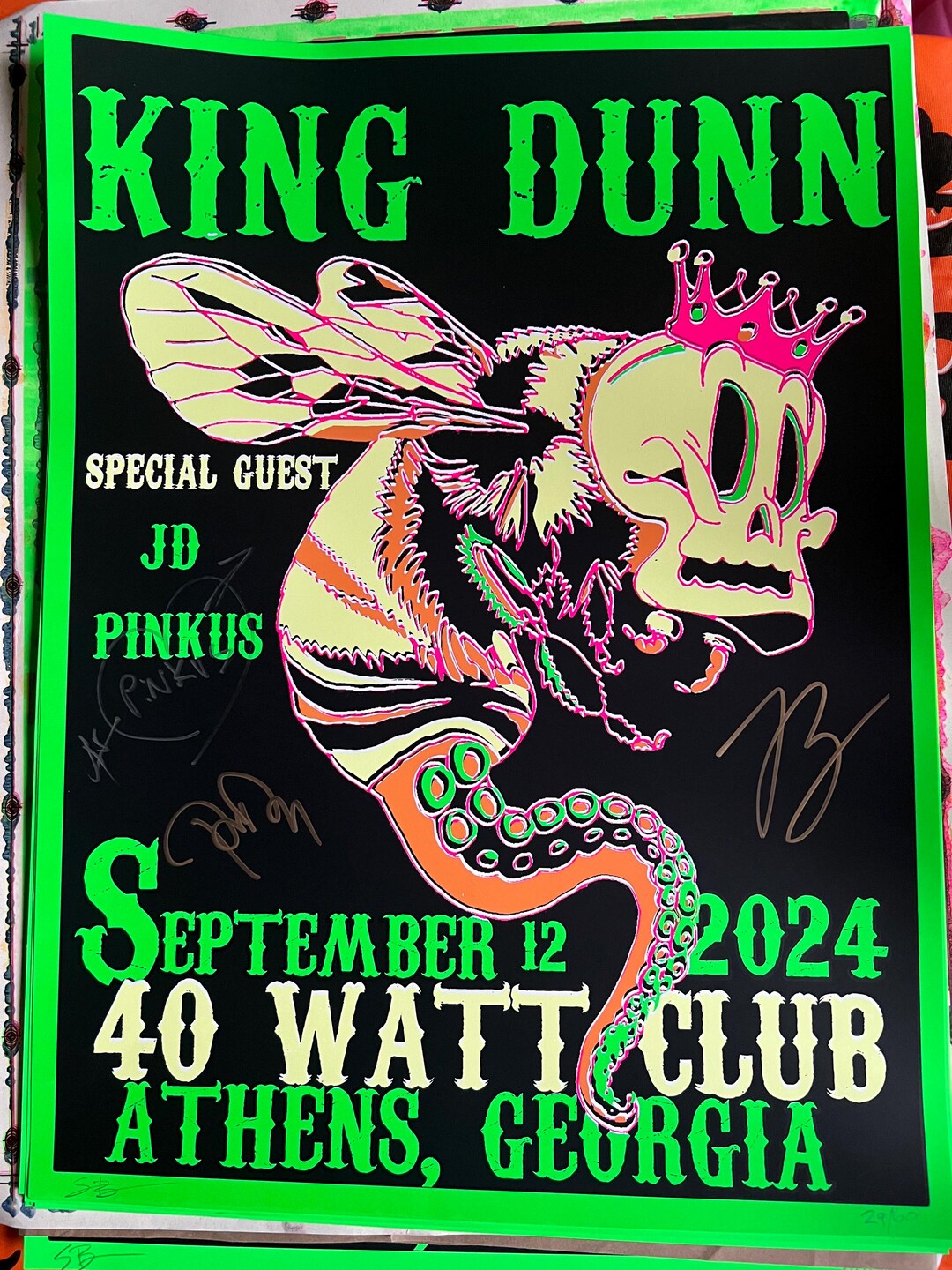 King Dunn ATHENS GA 2024 Signed Poster - Etsy