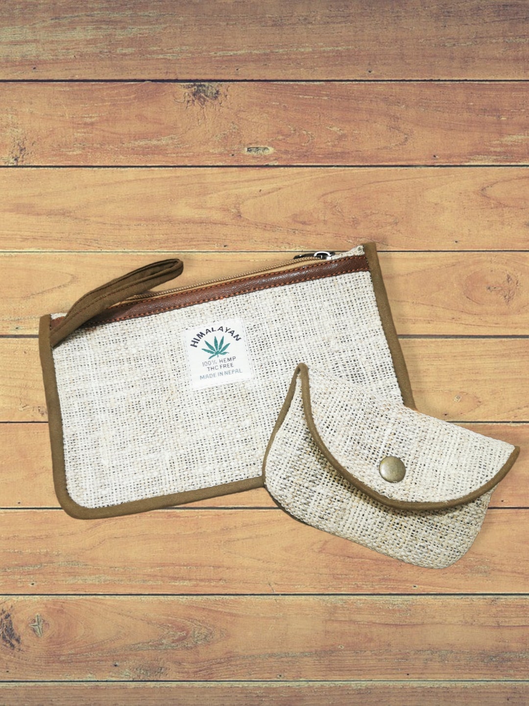 COMBO BAG + WALLET- Small Bag and Purse, 100% Pure Himalayan Hemp and ...