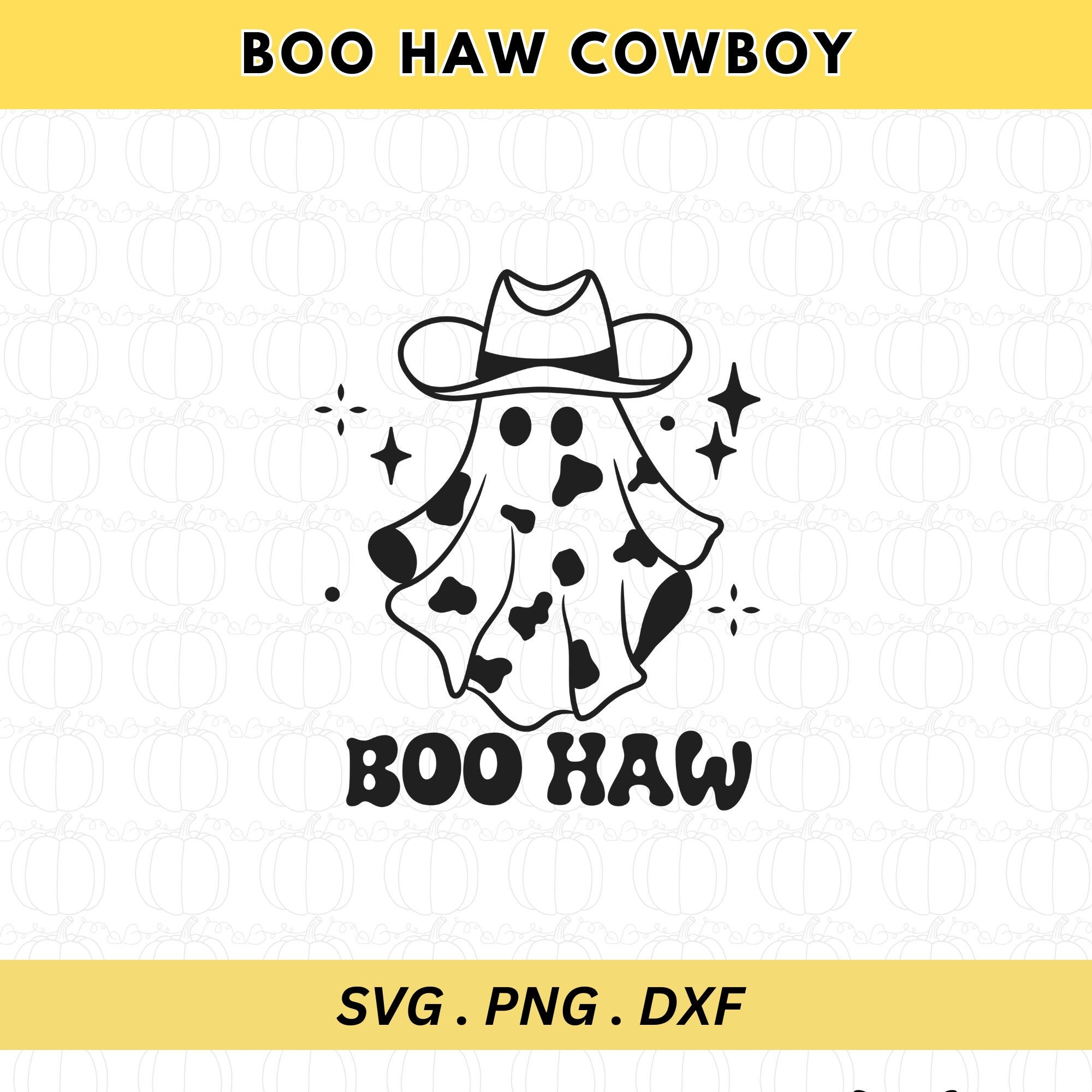 Boo Haw SVG PNG DXF Cowboy Ghost Svg Halloween Svg Funny - Etsy
