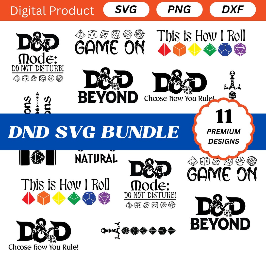 Dnd Svg, Stranger Things Svg, Dnd Decor, Dnd Stickers, Dragon Svg, Dnd ...