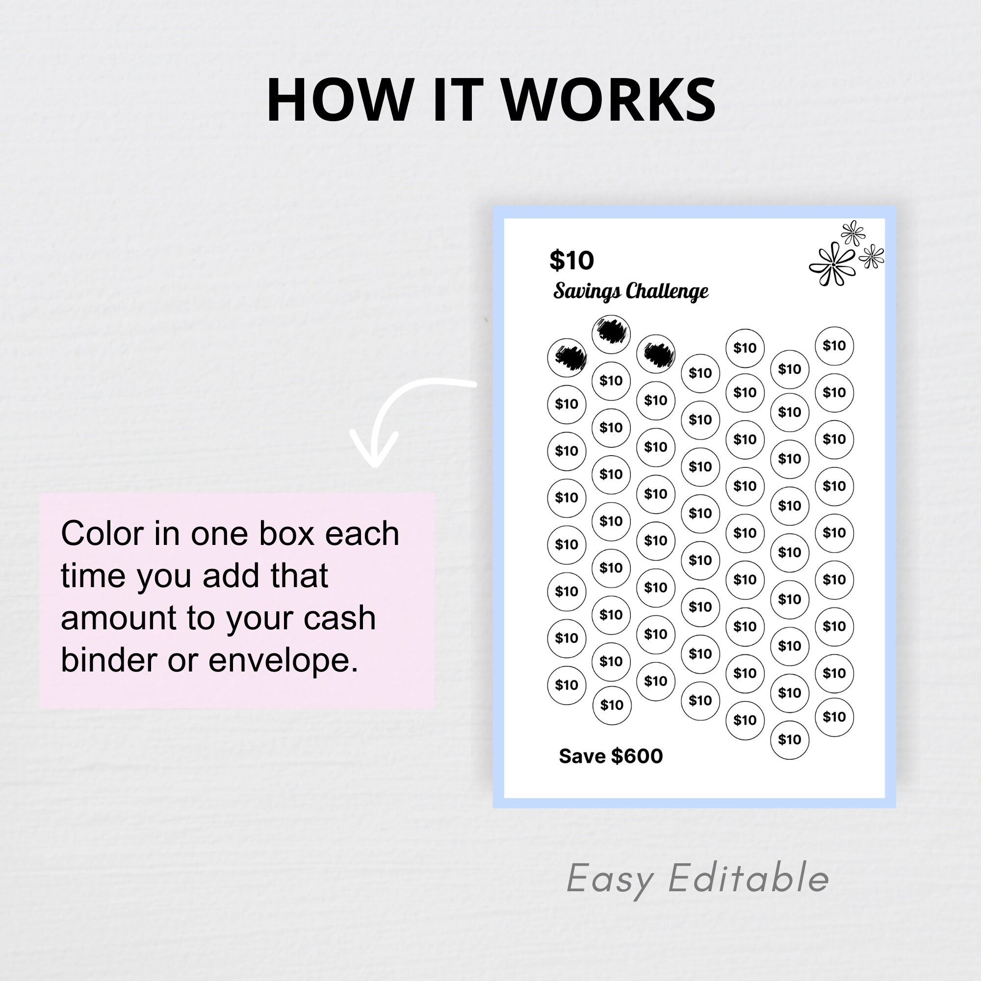 Money Saving Challenge Printables: Savings Tracker Bundle (digital ...