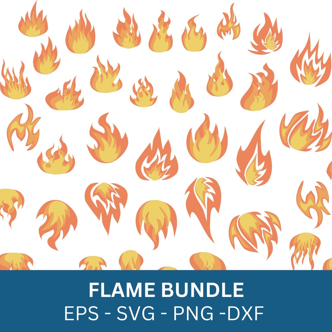 Fire Flame SVG Bundle,fire Svg Bundle,dxf,fire Flames,svg Bundle,fire ...