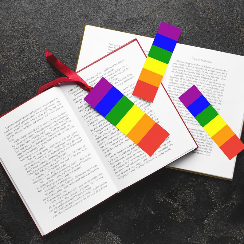 Gay Pride Bookmark , Pure Paper Texture , Bookish Bookmarks Pride ...