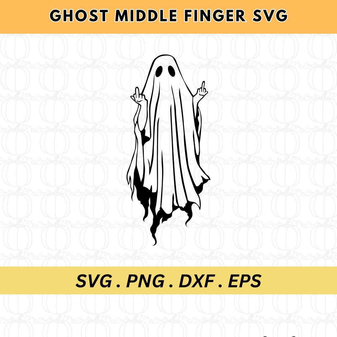 Ghost Flipping Finger Svg,ghost Middle Finger Svg, Halloween Ghost Svg ...