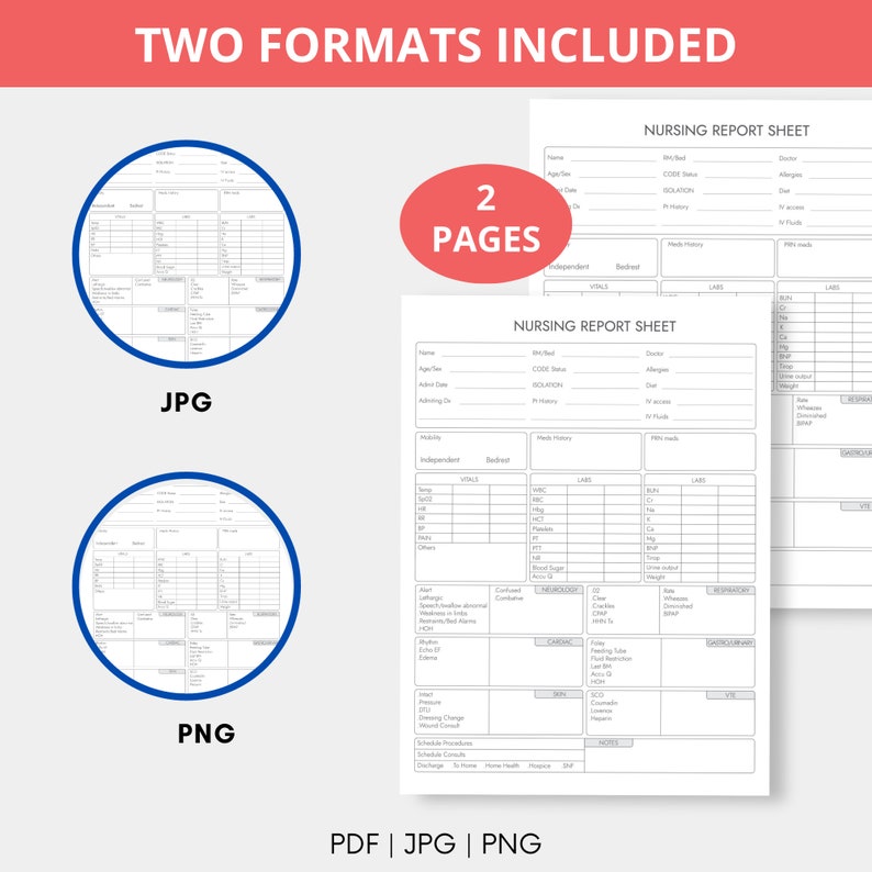 Nursing Report Sheet Med Surg, Nurse Brain, SBAR Nurse Sheet, ICU ...