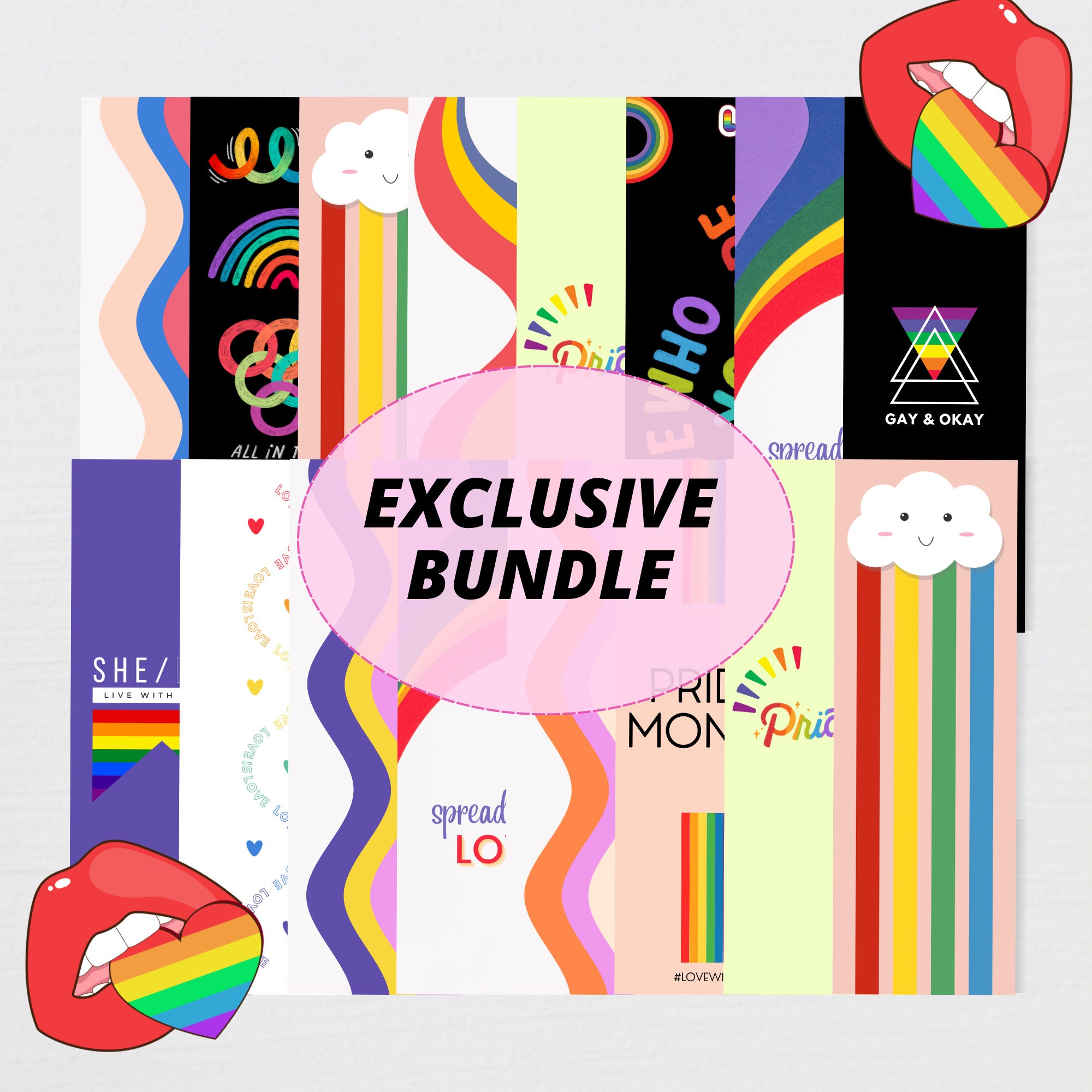 Pride Bookmark Printable, LGBTQIA+ Retro Rainbow Bookmark , Bookish ...