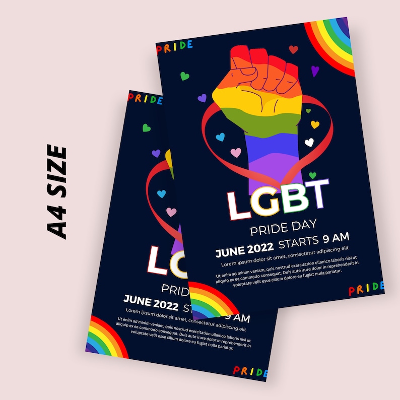 Pride Party Invitation, LGBT Poster, Cute Pride Printable, Pride ...