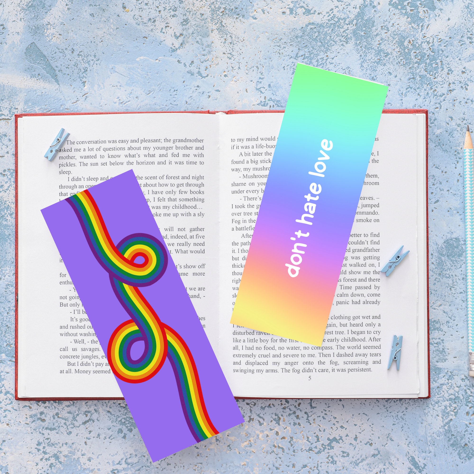 Pride Bookmark Printable, LGBTQIA+ Retro Rainbow Bookmark , Bookish ...