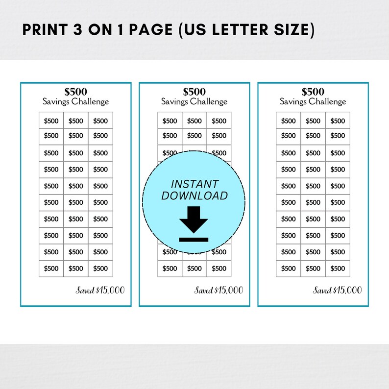 A6 Savings Challenge Printable Bundle (digital Download) - Etsy