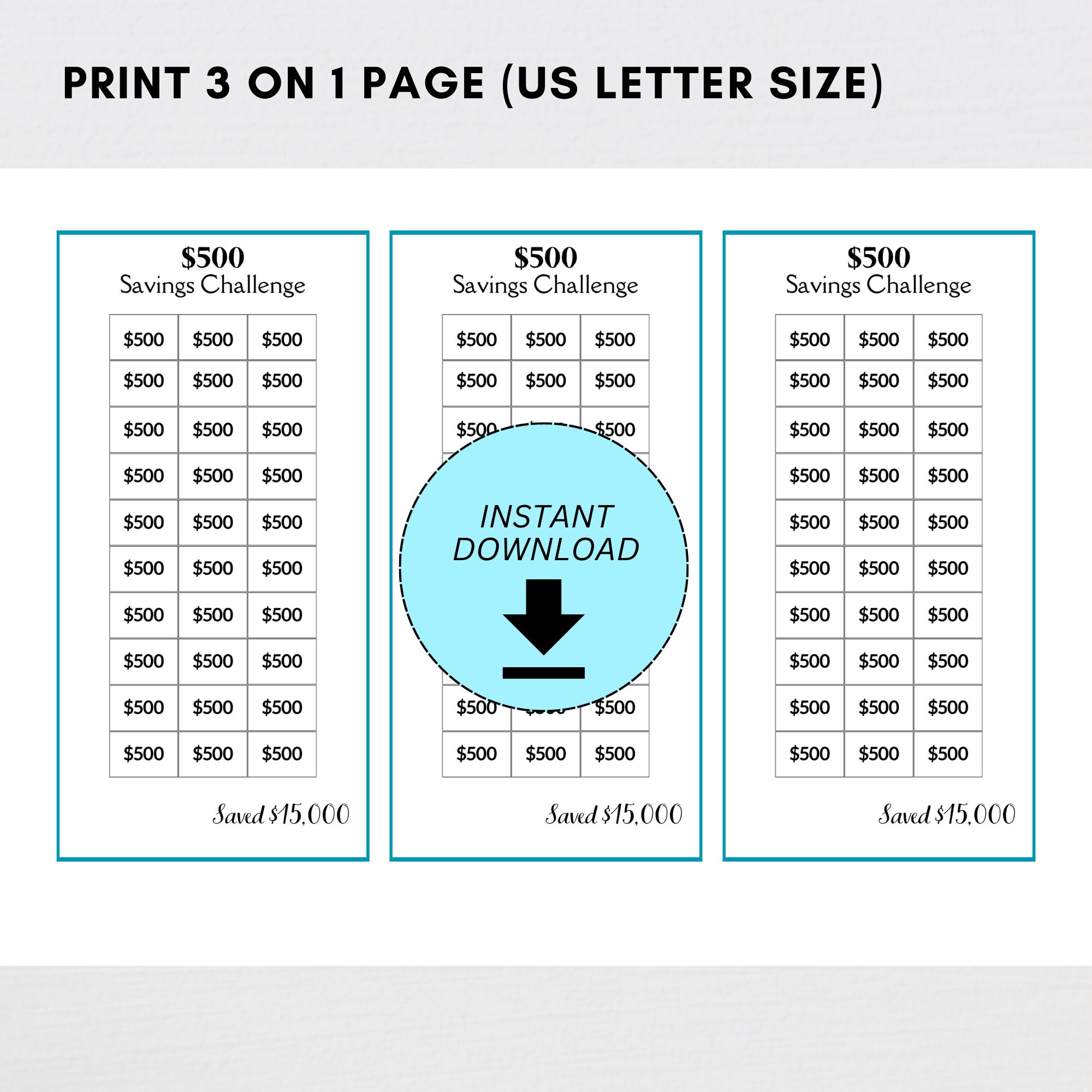 Mini Savings Challenge Printable, Savings Challenge Bundle A6 Savings ...