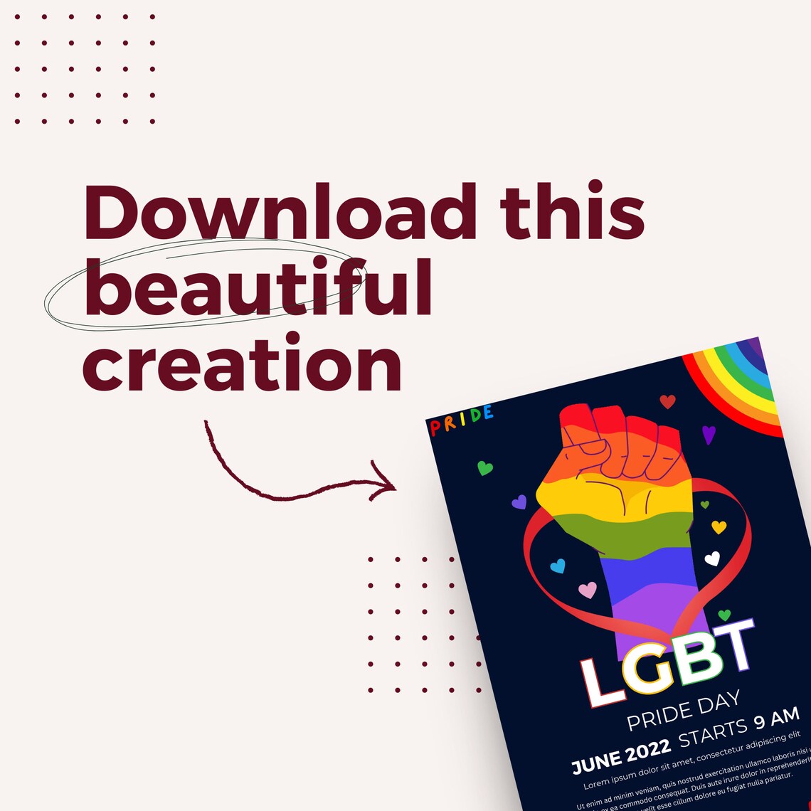 Pride Party Invitation, LGBT Poster, Cute Pride Printable, Pride ...