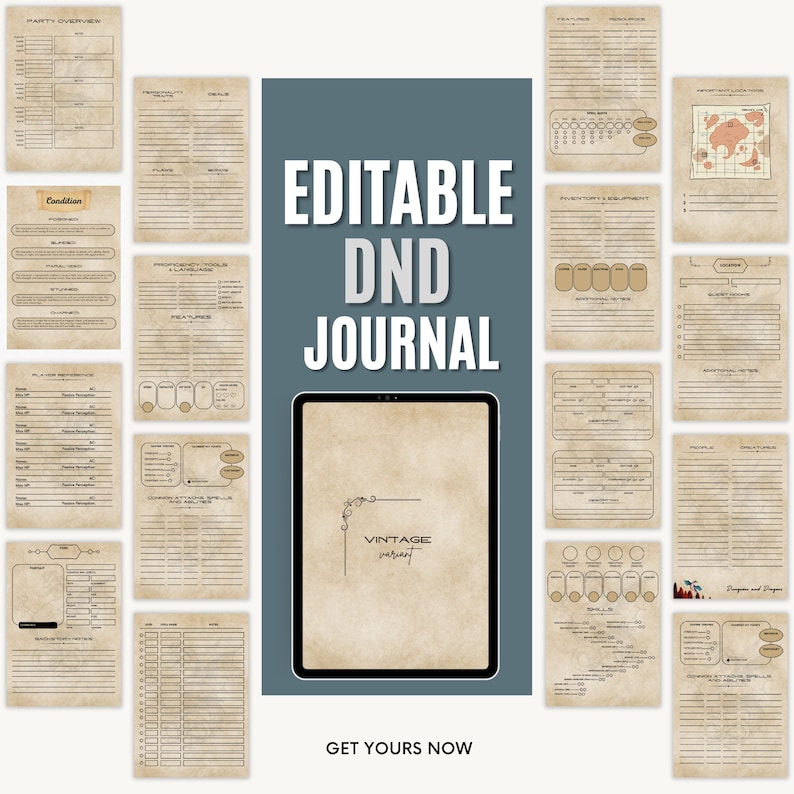 Dnd 5e Character Sheet: PDF for Dungeons and Dragons 5th Edition - Etsy